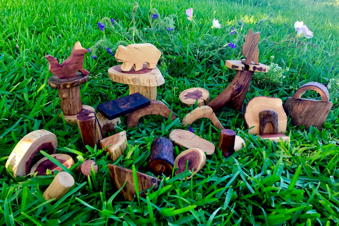 Tree Blocks Forest Friends 32pc - Etsy