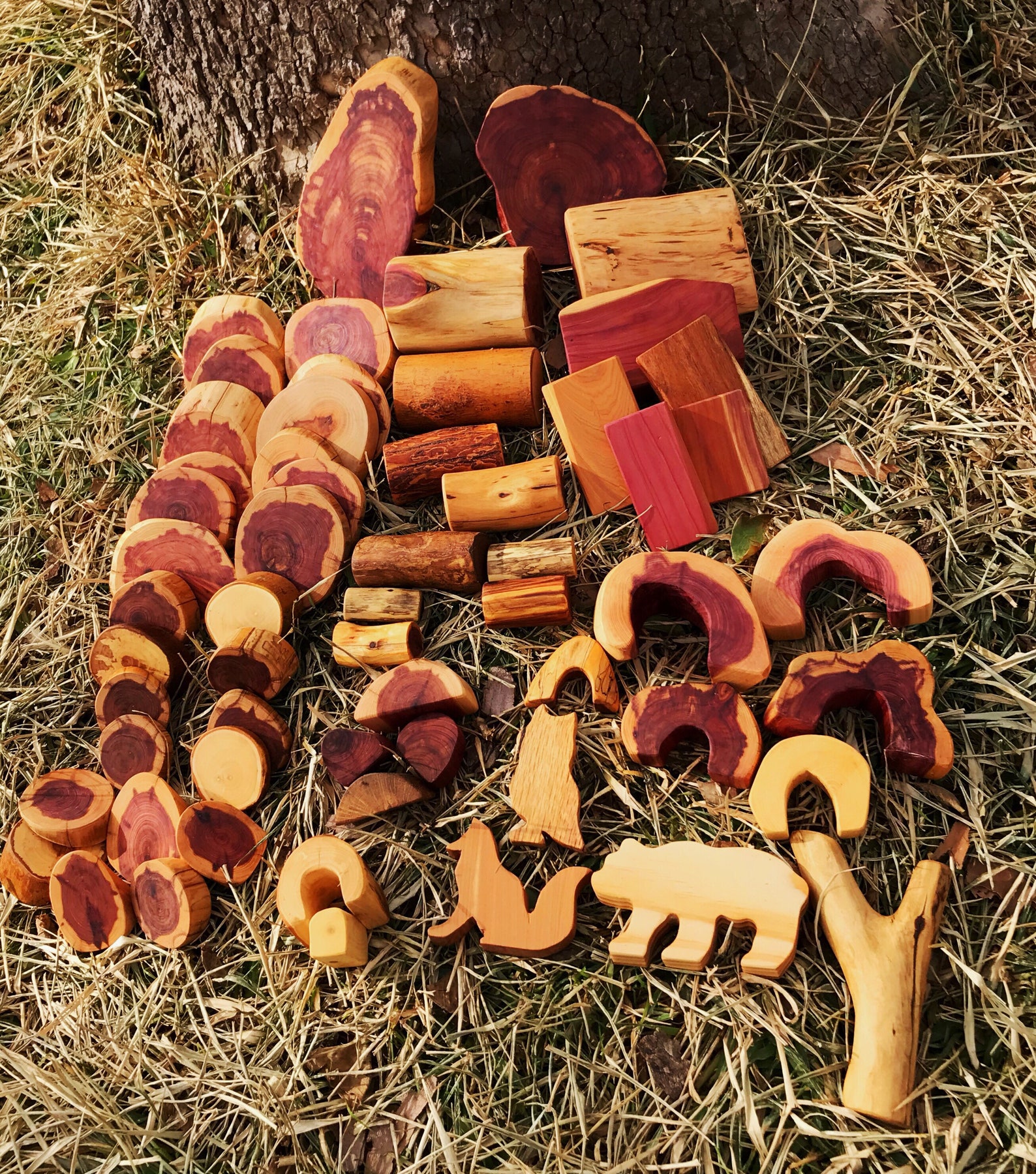 Tree Blocks Forest Friends 60pc - Etsy