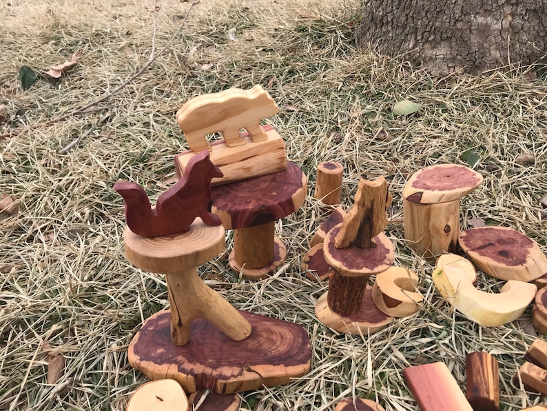 Tree Blocks Forest Friends 60pc - Etsy