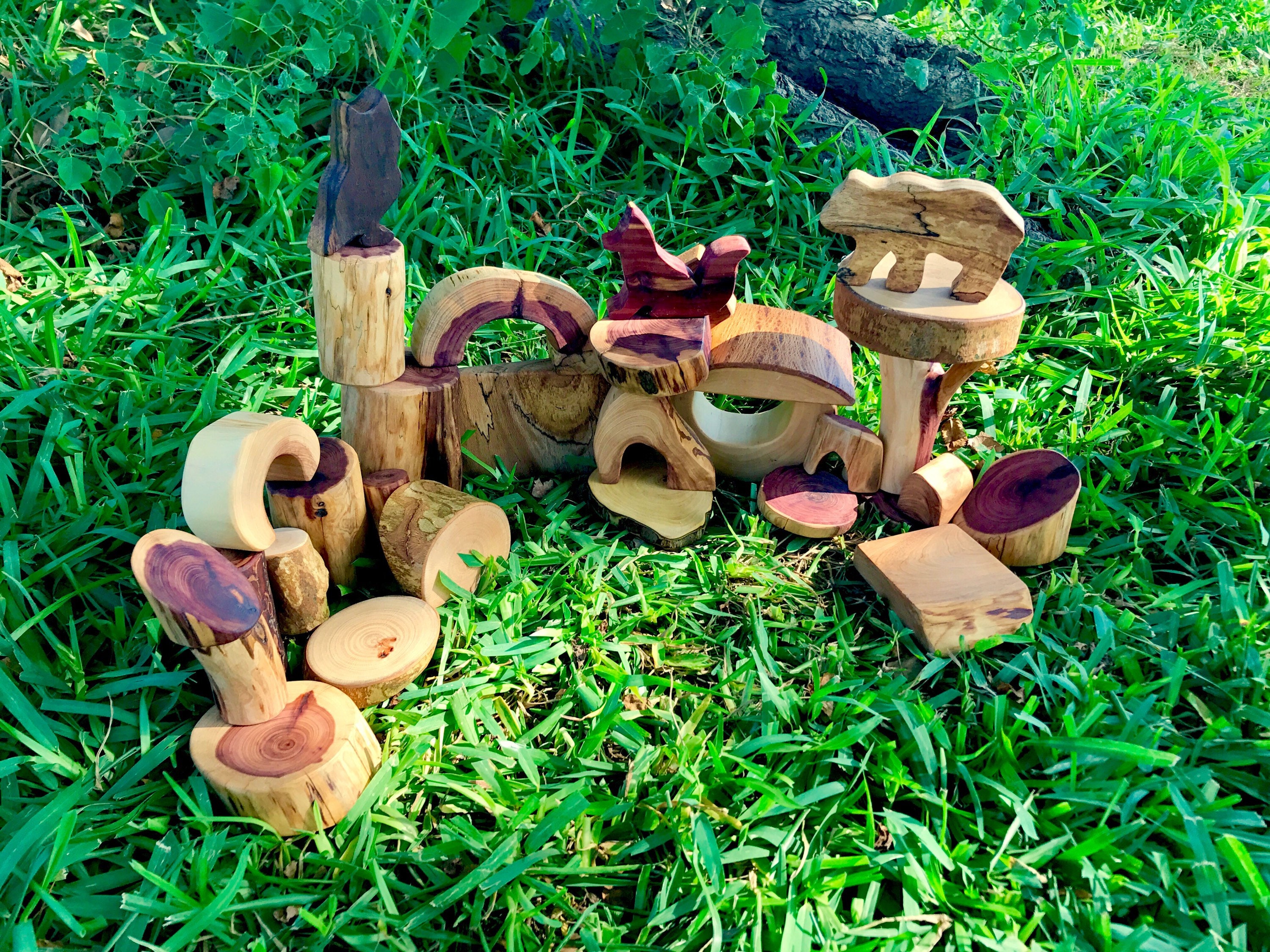 Tree Blocks Forest Friends 32pc - Etsy