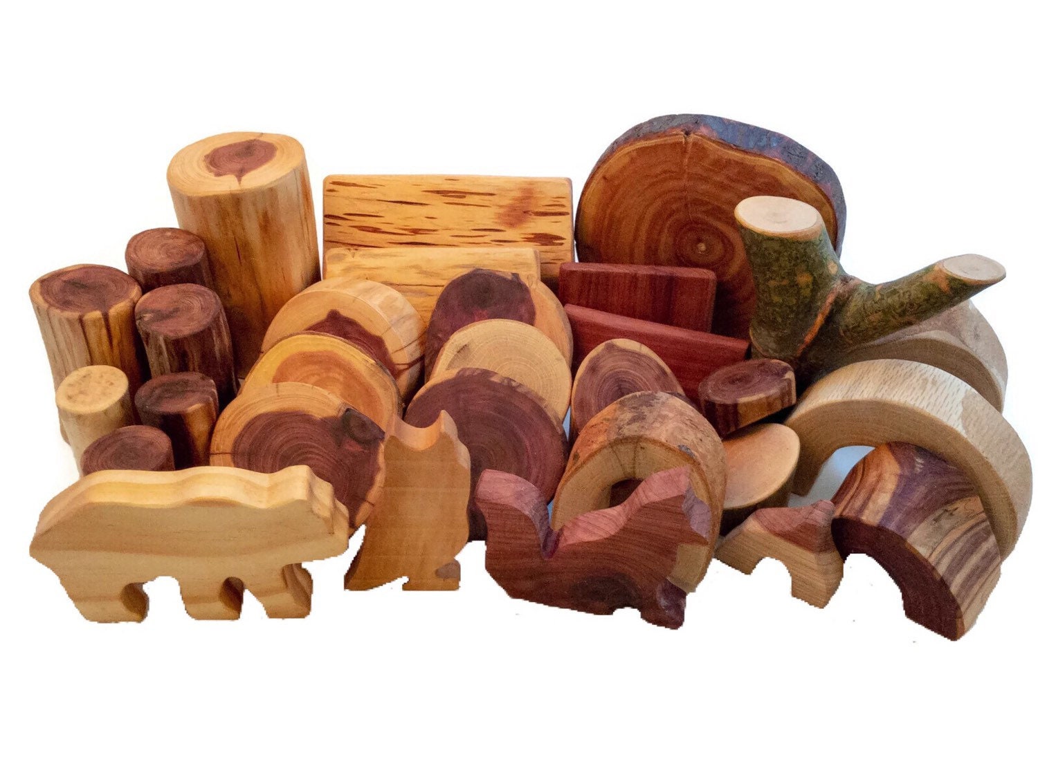 Tree Blocks Forest Friends 32pc - Etsy