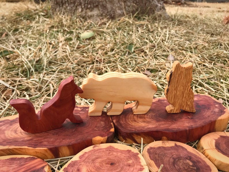 Tree Blocks Forest Friends 60pc | Etsy