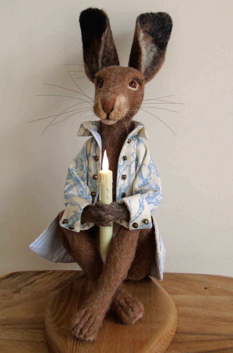 Needle Felted Hare Felt Sculpture Felt Animal Jack Rabbit | Etsy