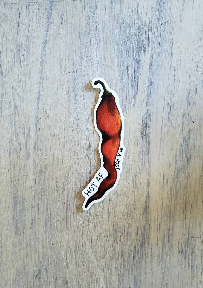 Chili Pepper Hot AF Sticker Decal - Etsy