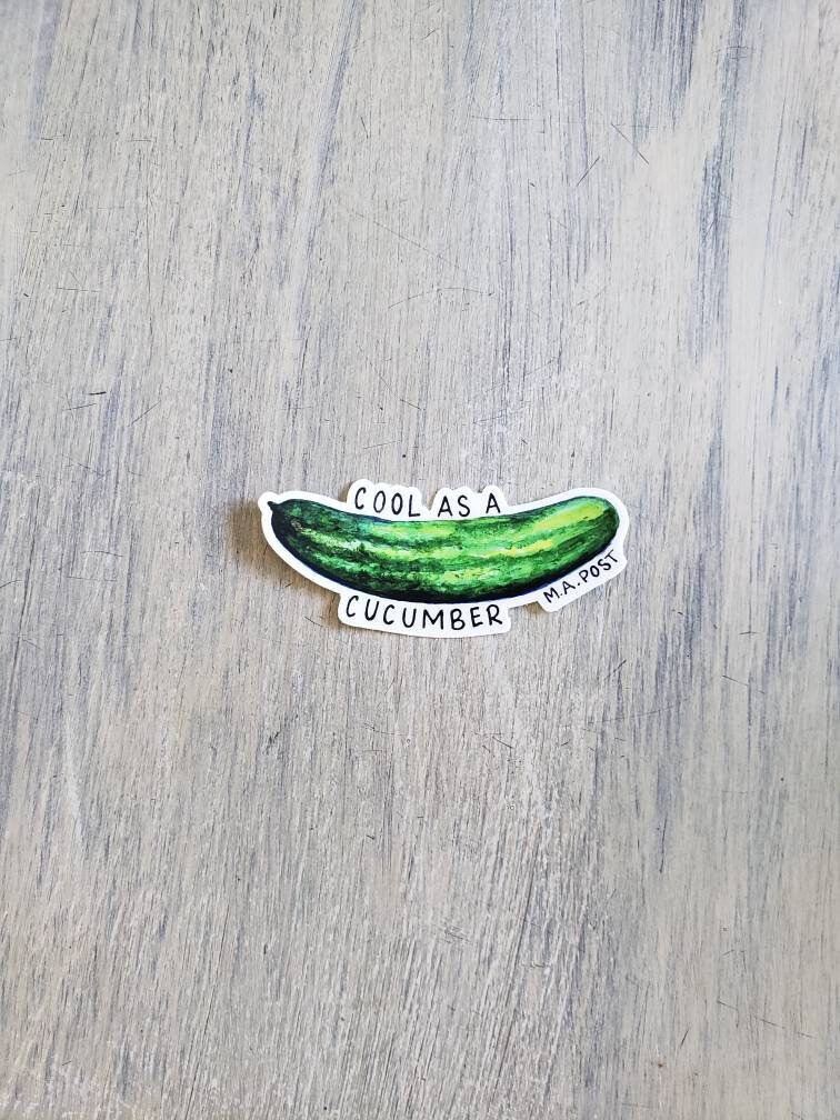 Cool as a Cucumber Sticker Decal - Etsy