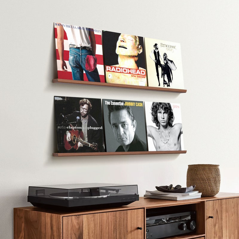 Hardwood Record Shelf - Etsy