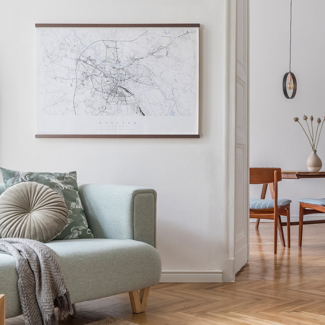 Large Magnetic Frame for Map, World Map Hanger Frame, Gift for the Home ...