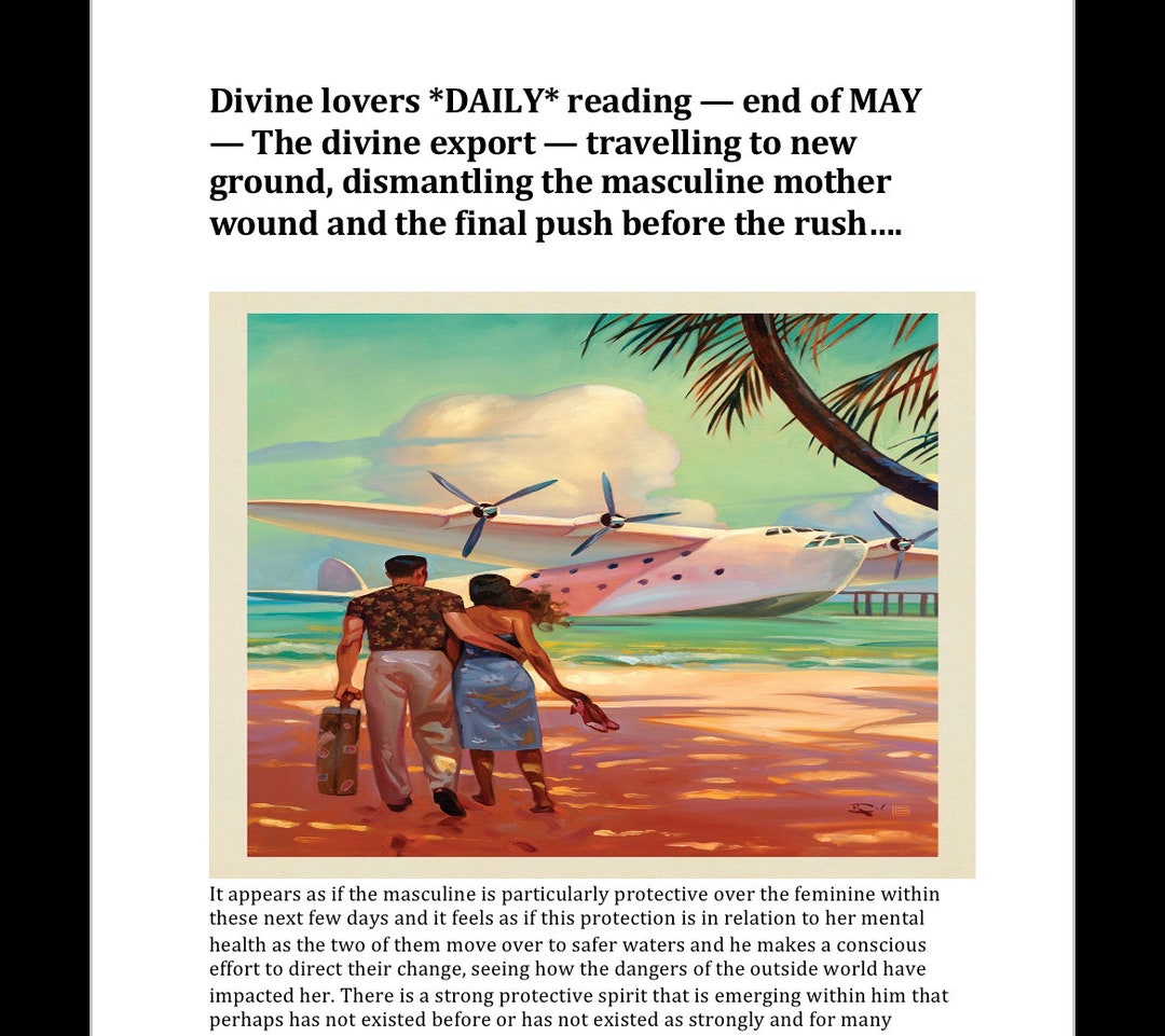 Divine Lovers DAILY - End of May — the Divine Export, Healing the ...