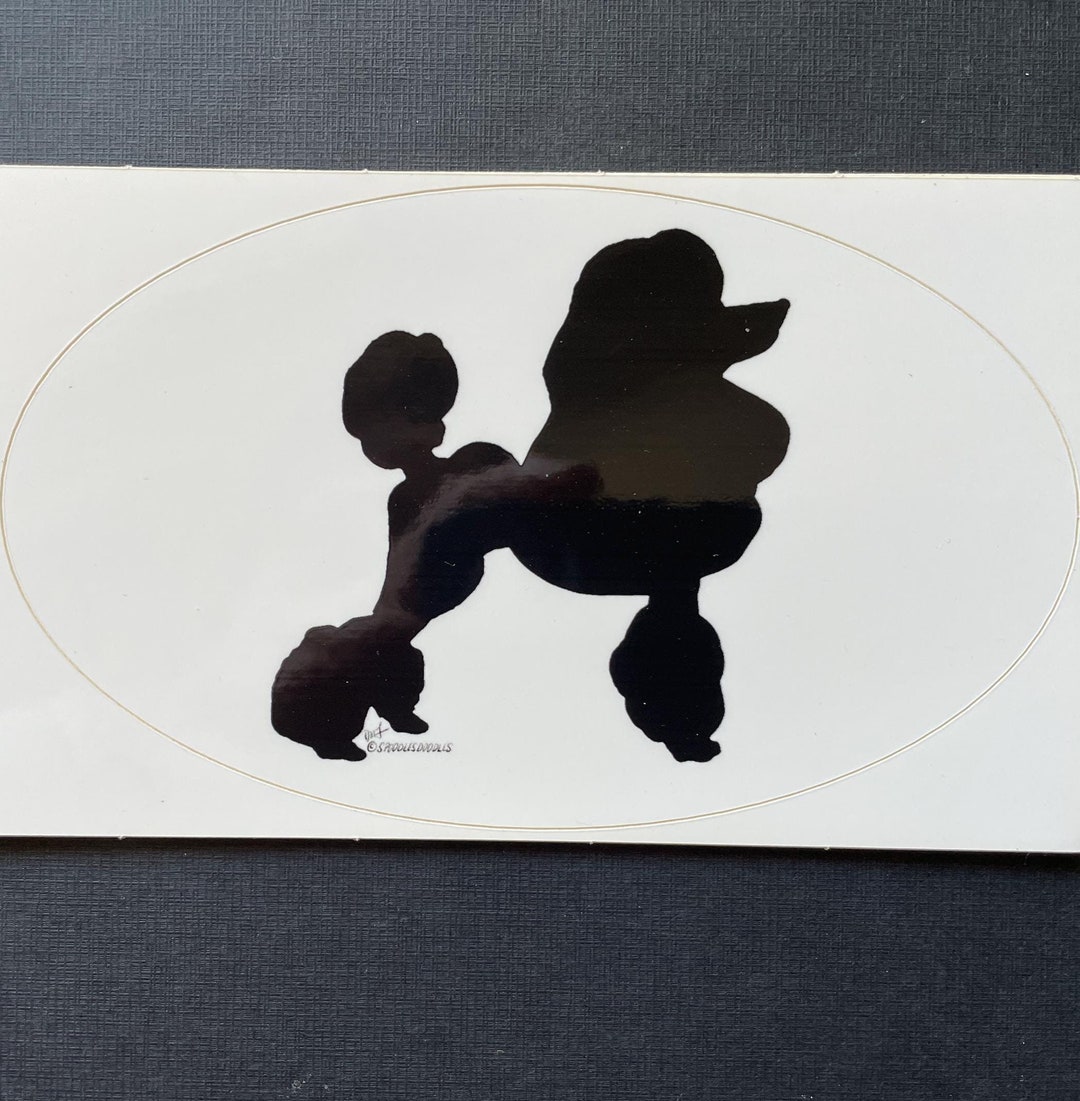 Poodle Decal Bumper Sticker show Dog see Other Posts - Etsy