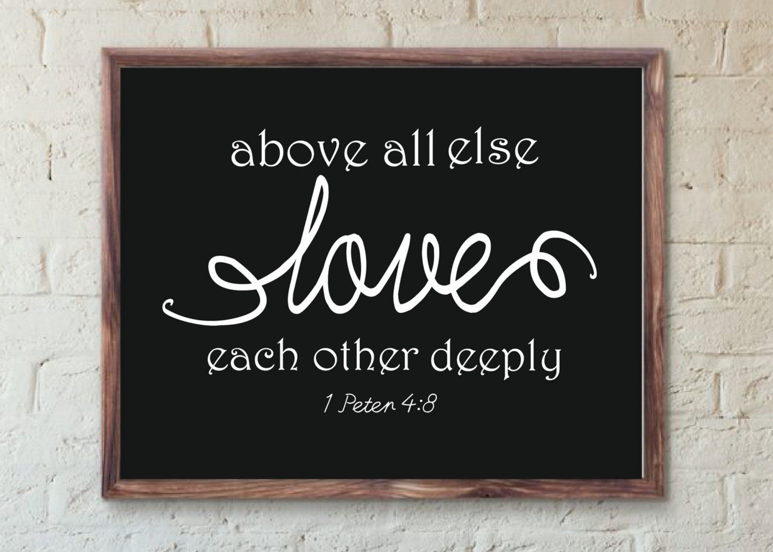 1 Peter 4:8 Wall Art Bible Verse Art Printable Wall Decor Scripture ...