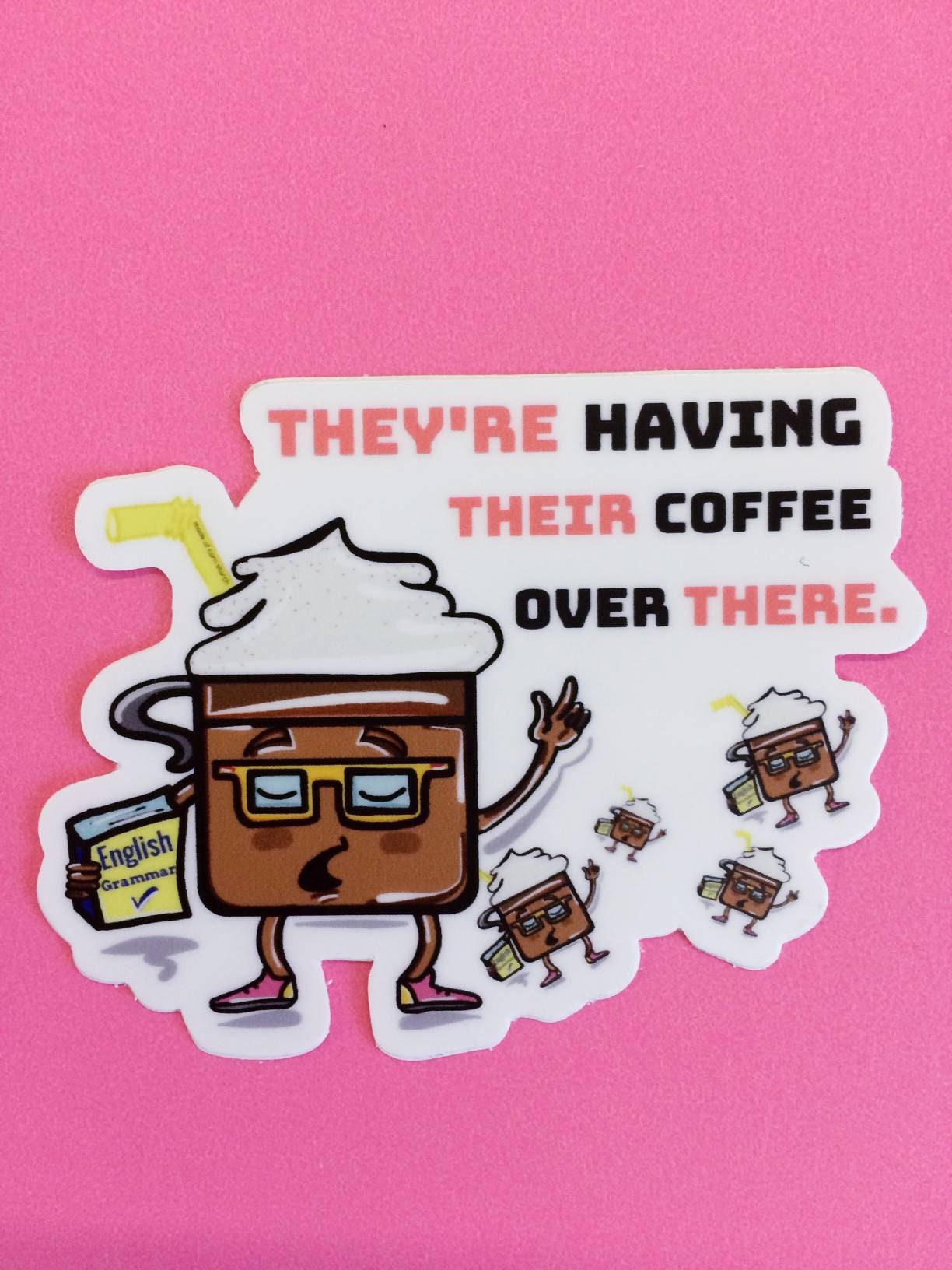 English Grammar Coffee Teacher Vinyl Sticker Teacher gift | Etsy