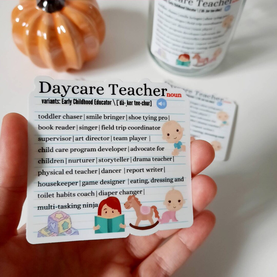 Daycare Teacher Funny Sticker Thank You Sticker Appreciation - Etsy