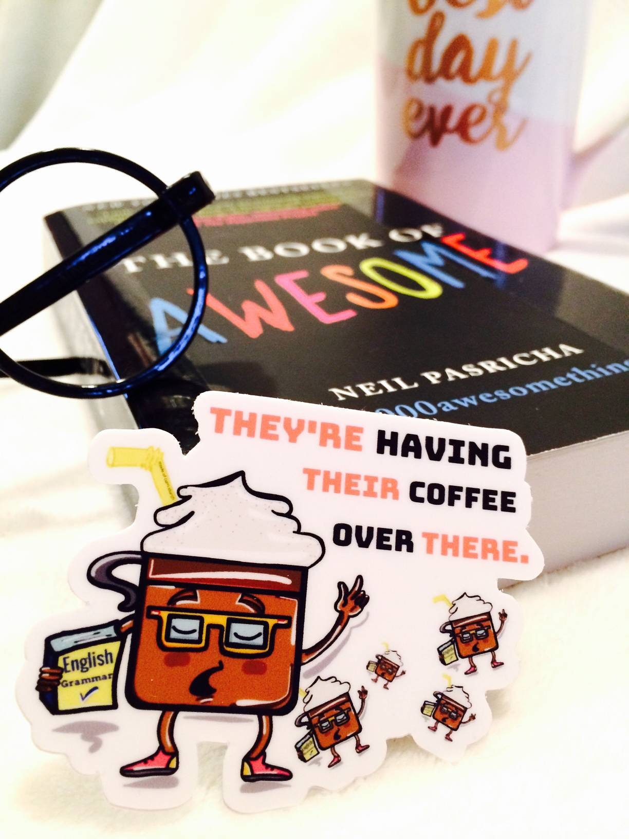 English Grammar Coffee Teacher Vinyl Sticker Teacher gift | Etsy