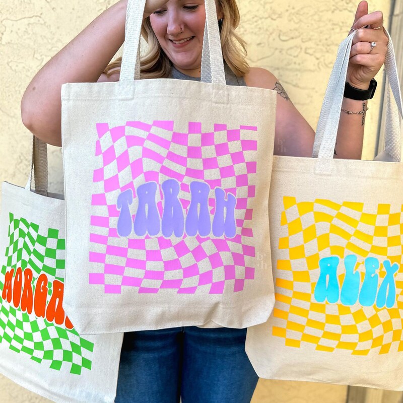 Preppy Tote Bag - Etsy