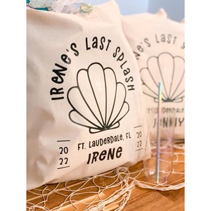 Last Splash Totes, Mermaid Bachelorette, Bachelorette Party Tote Bag ...