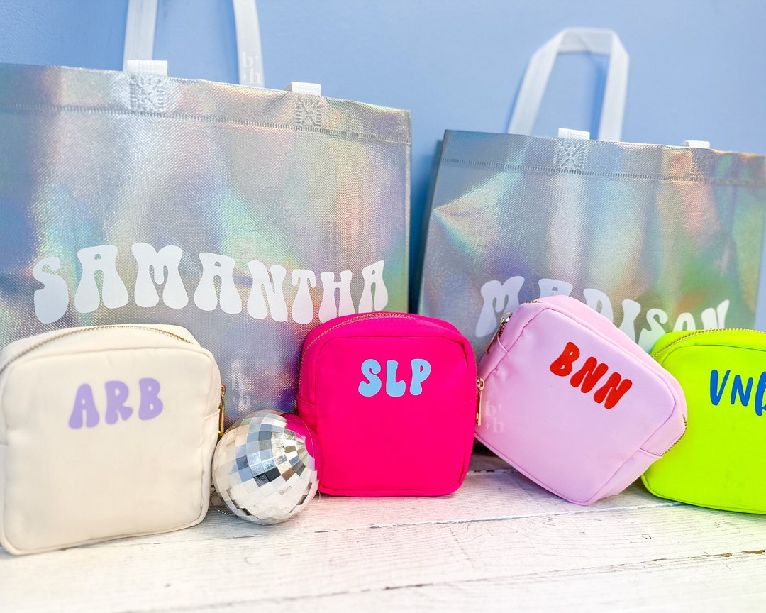 Mini Nylon Bag, Bridesmaid Gifts, Bachelorette Bag, Nylon Pouch ...