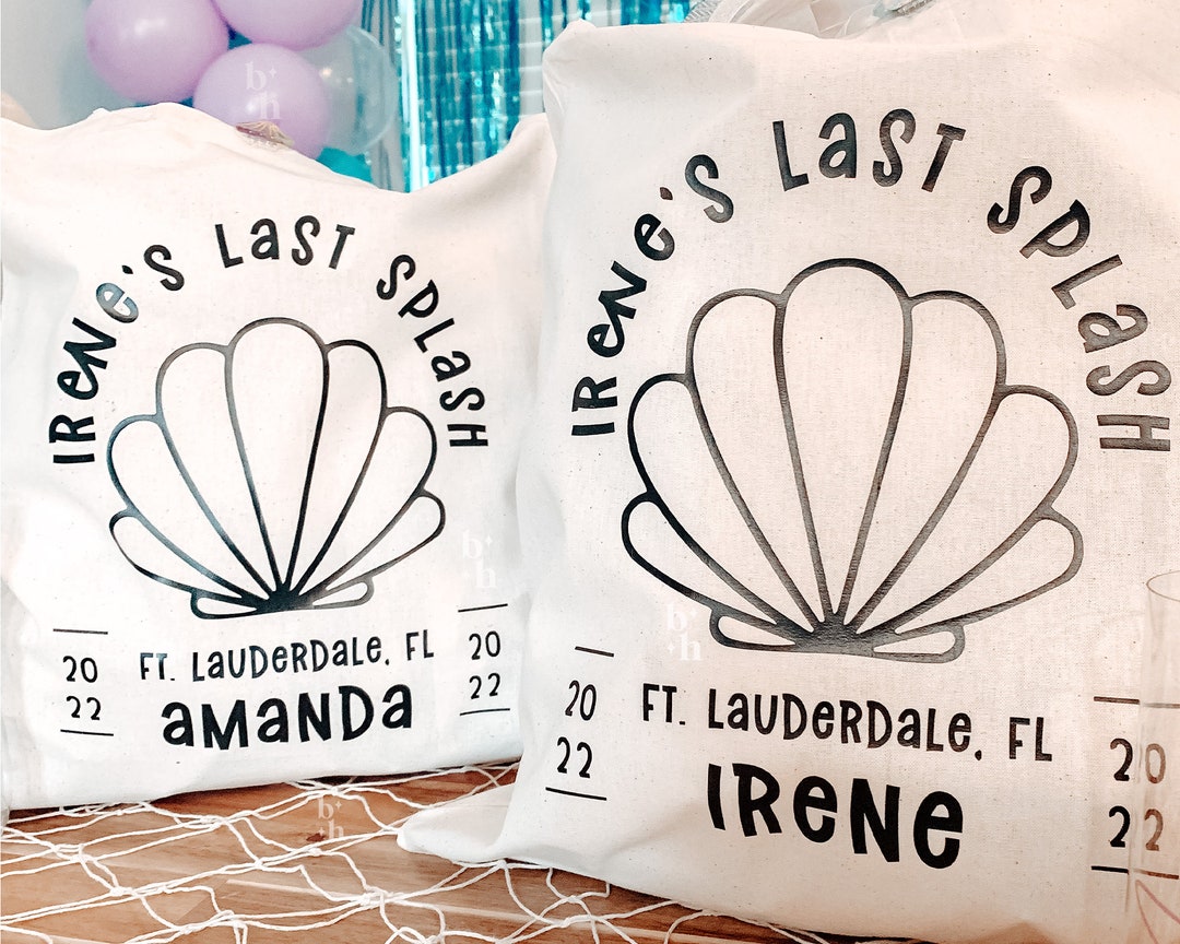 Last Splash Totes, Mermaid Bachelorette, Bachelorette Party Tote Bag ...