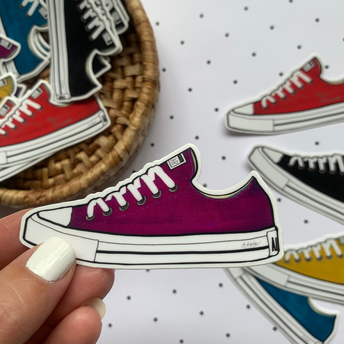 Converse Sneaker Vinyl Sticker, 1.5x3 - Etsy