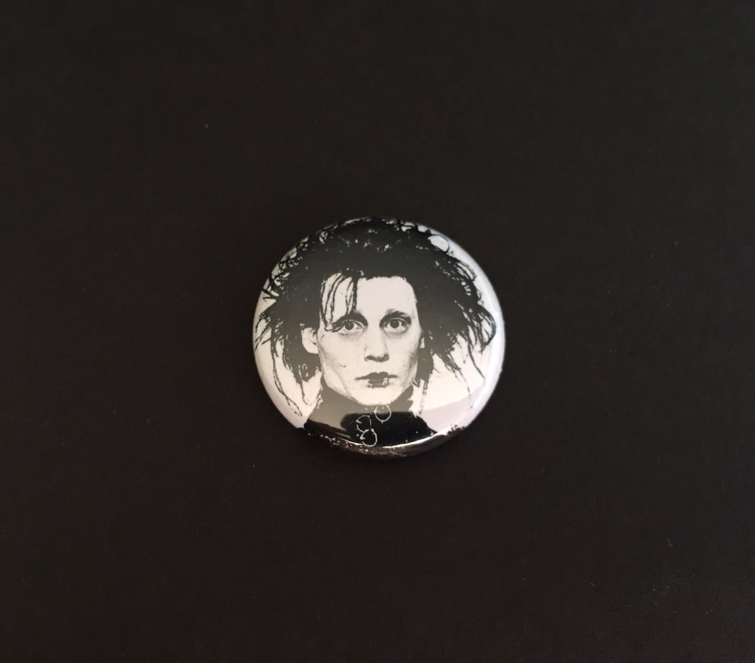 Handmade Edward Scissorhands 1" Button Lapel Pin - Etsy
