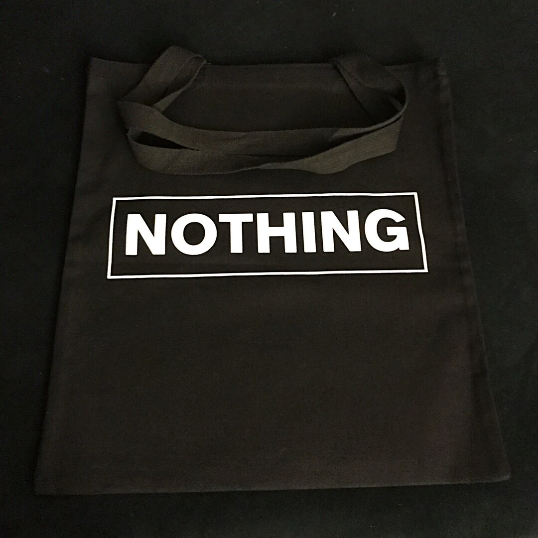 NOTHING Goth Handmade Silkscreened Tote Bag - Etsy
