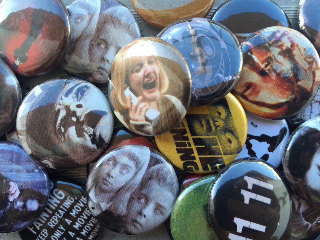 Handmade 10 Horror Movies 1" Buttons of Your Choice Lapel Pins - Etsy