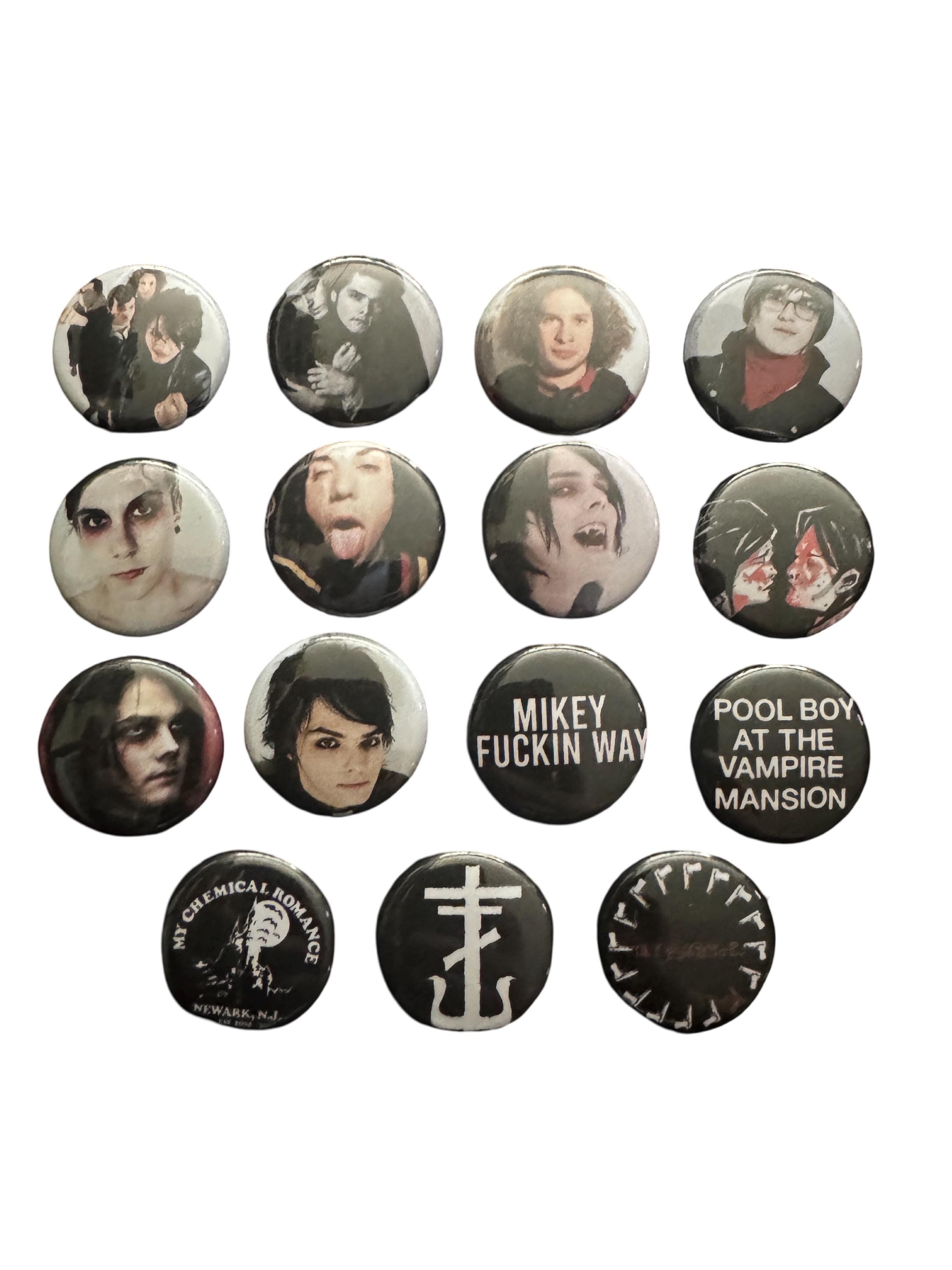 Buttons | MCR Emo Goth Lapel Pins (1 Inch) - Etsy