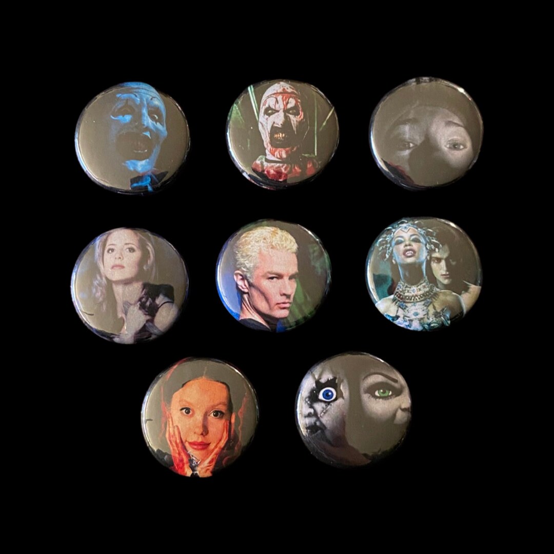 NEW HORROR Terrifier Pearl Buffy Chucky 1" Button Lapel Pin - Etsy