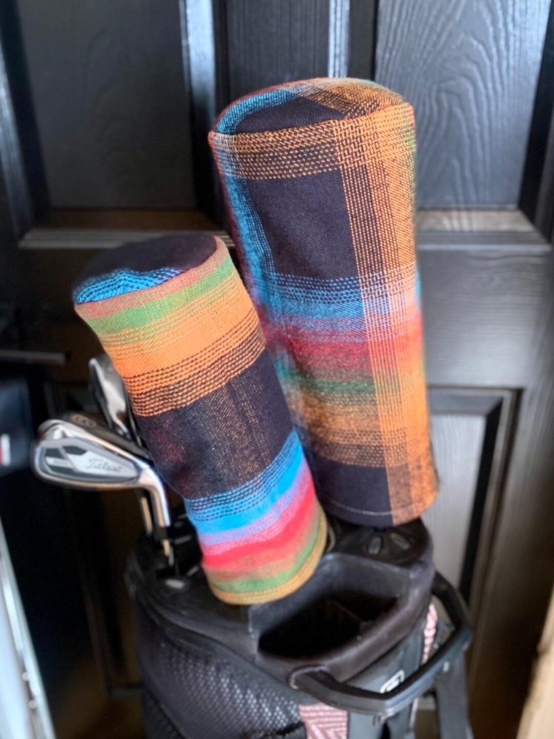 Barrel Style Headcover, Driver, Fairway, Golf Club Cover, Bold Multi ...