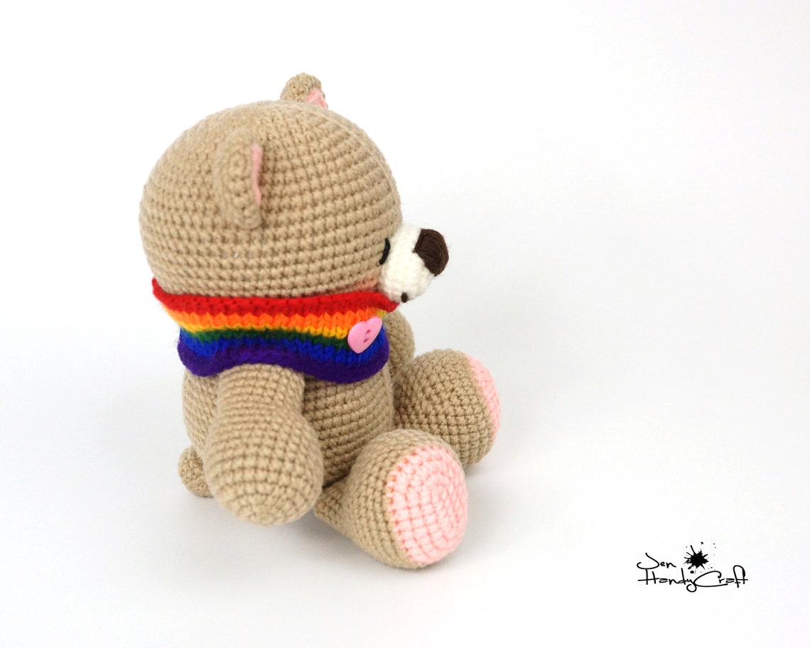 Stuffed Teddy Bear With LGBT Pride Rainbow Scarf LGBT Pride | Etsy