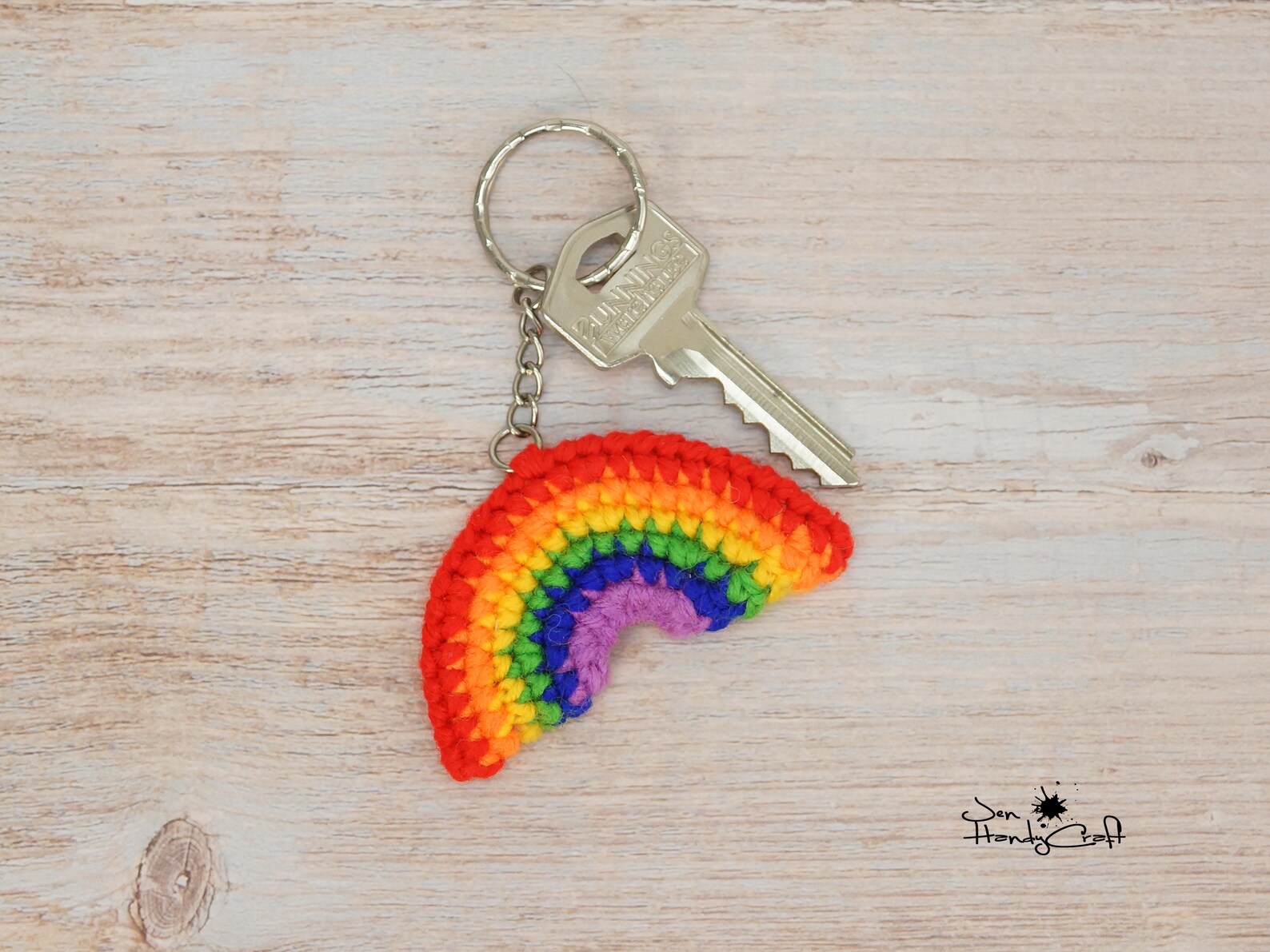 Rainbow Keychain Bright Rainbow Key Ring or Bag Charm - Etsy