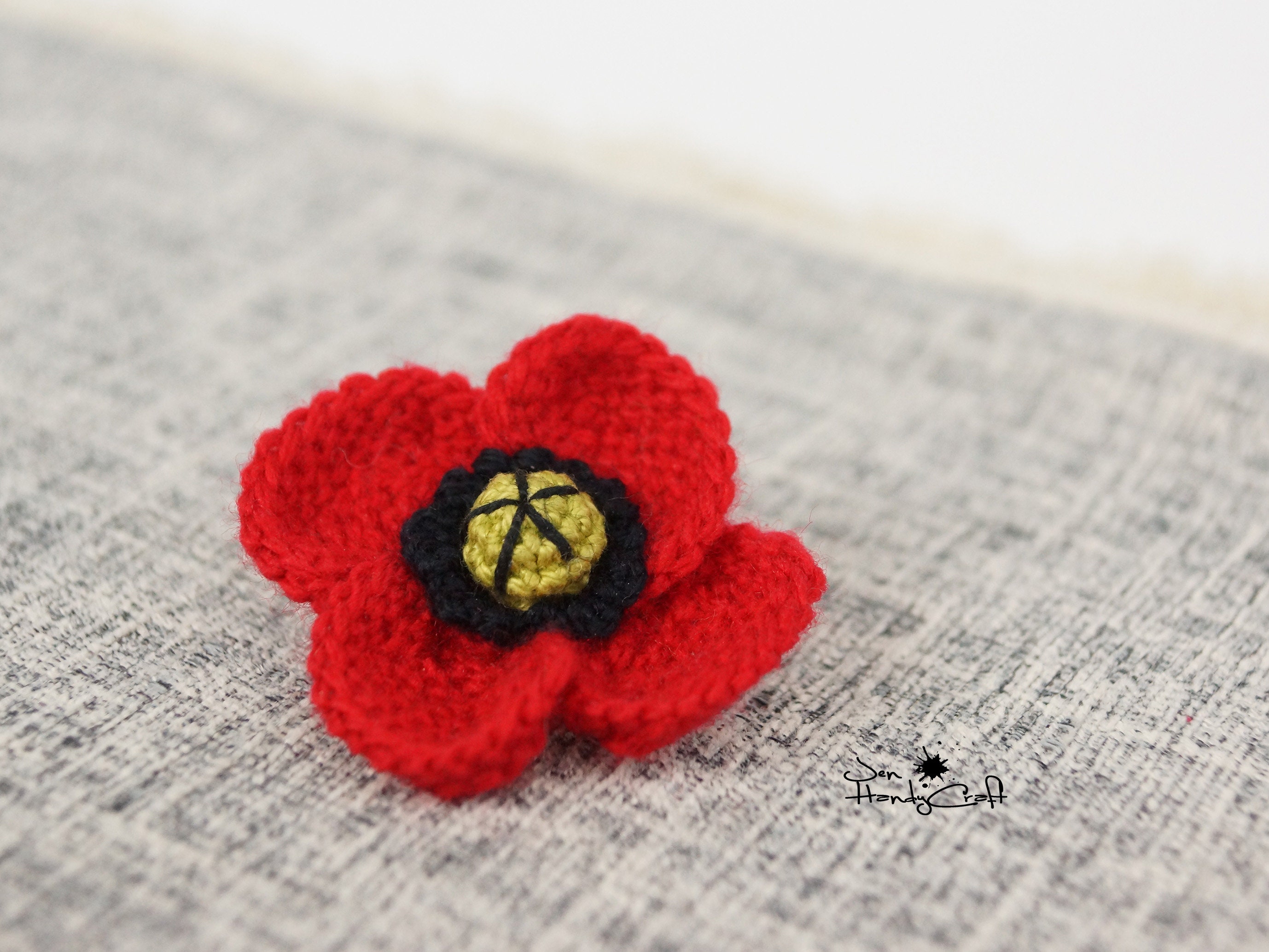 Red poppy brooch Remembrance poppy lapel pin Anzac day | Etsy