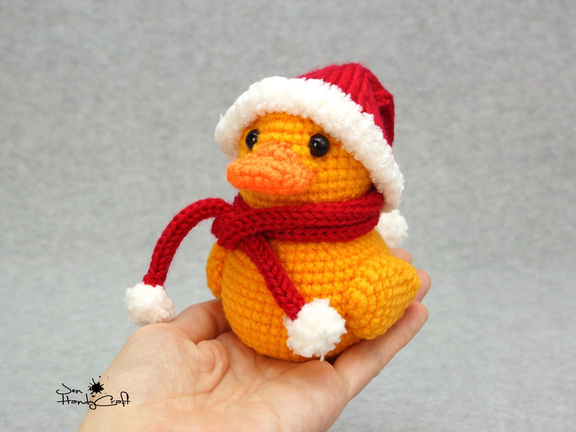 Christmas rubber duck plushie Yellow rubber duck with Santa | Etsy