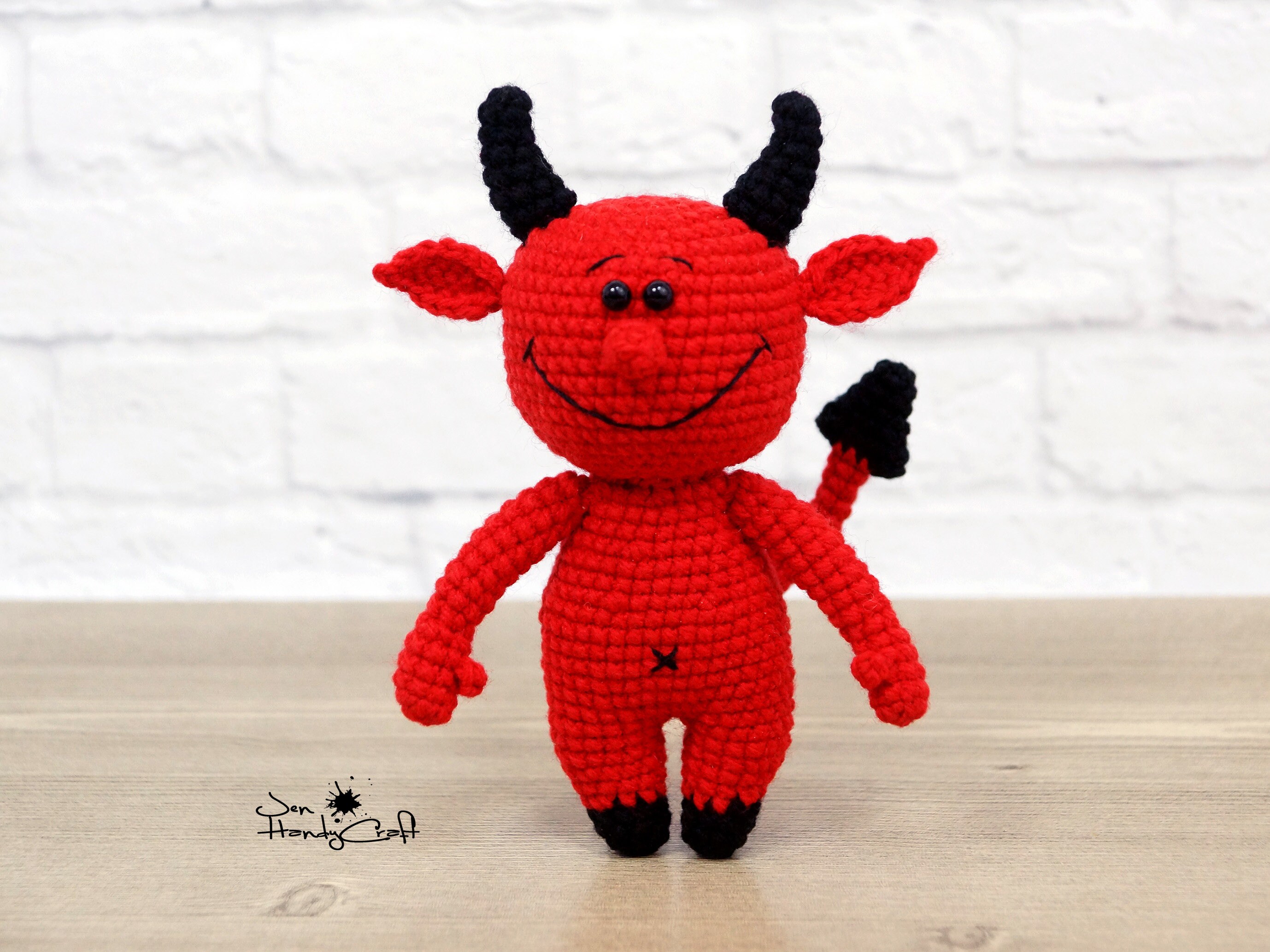 Red devil doll Funny devil Halloween decoration Spooky | Etsy