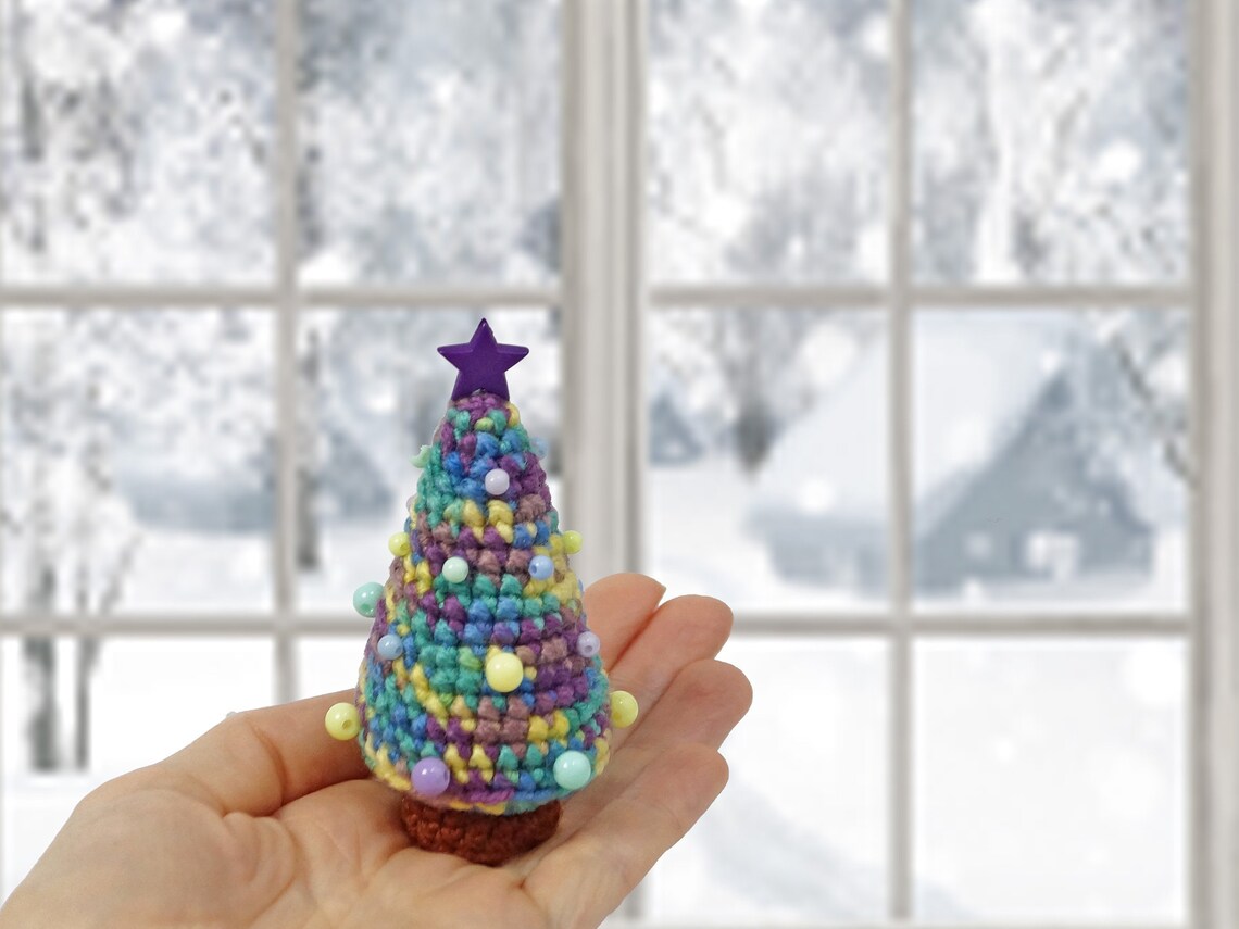 Miniature Christmas tree plushie Dollhouse Christmas tree | Etsy