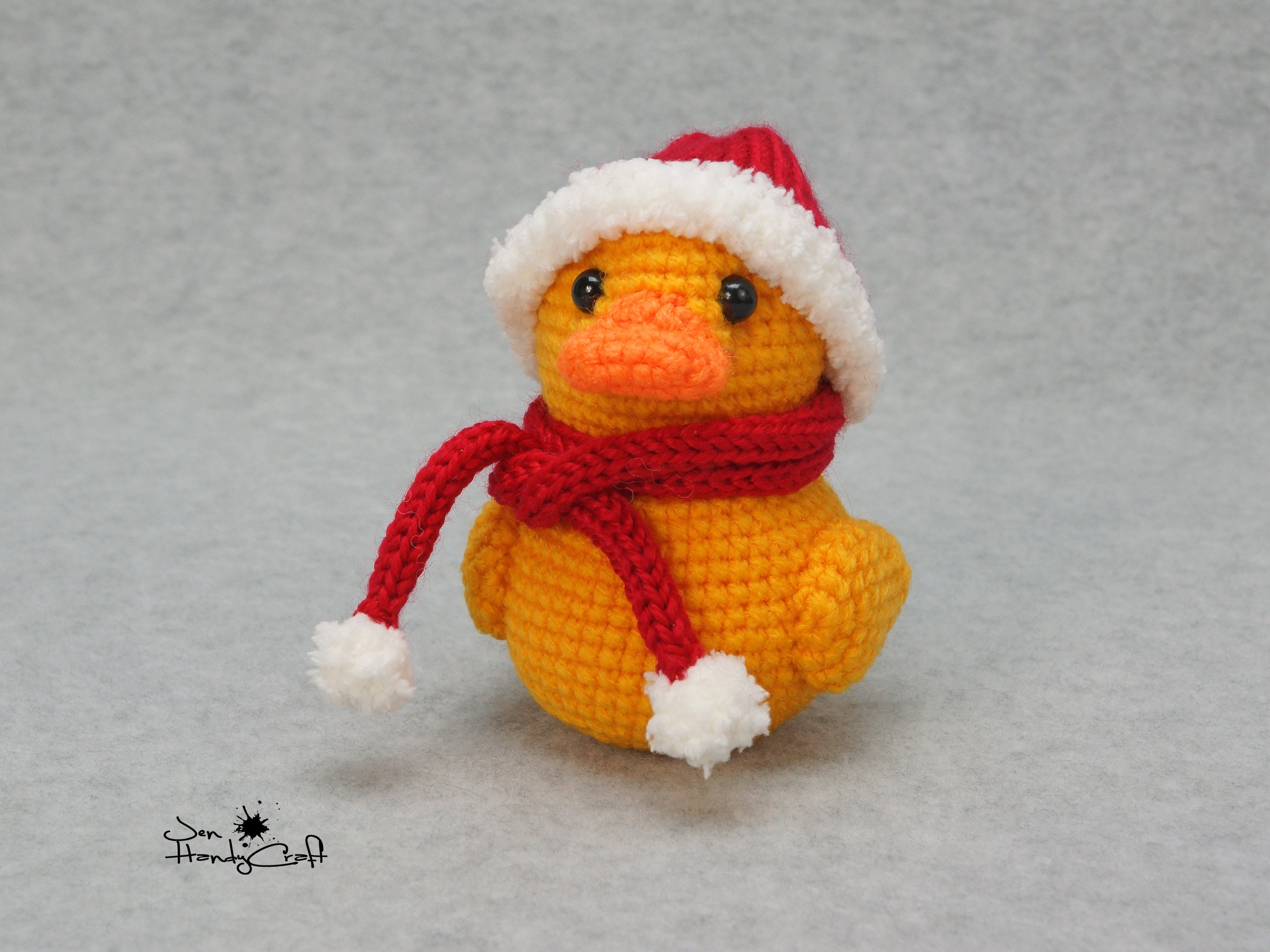 Christmas rubber duck plushie Yellow rubber duck with Santa | Etsy