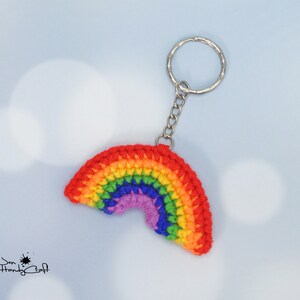 Rainbow Keychain Bright Rainbow Key Ring or Bag Charm - Etsy