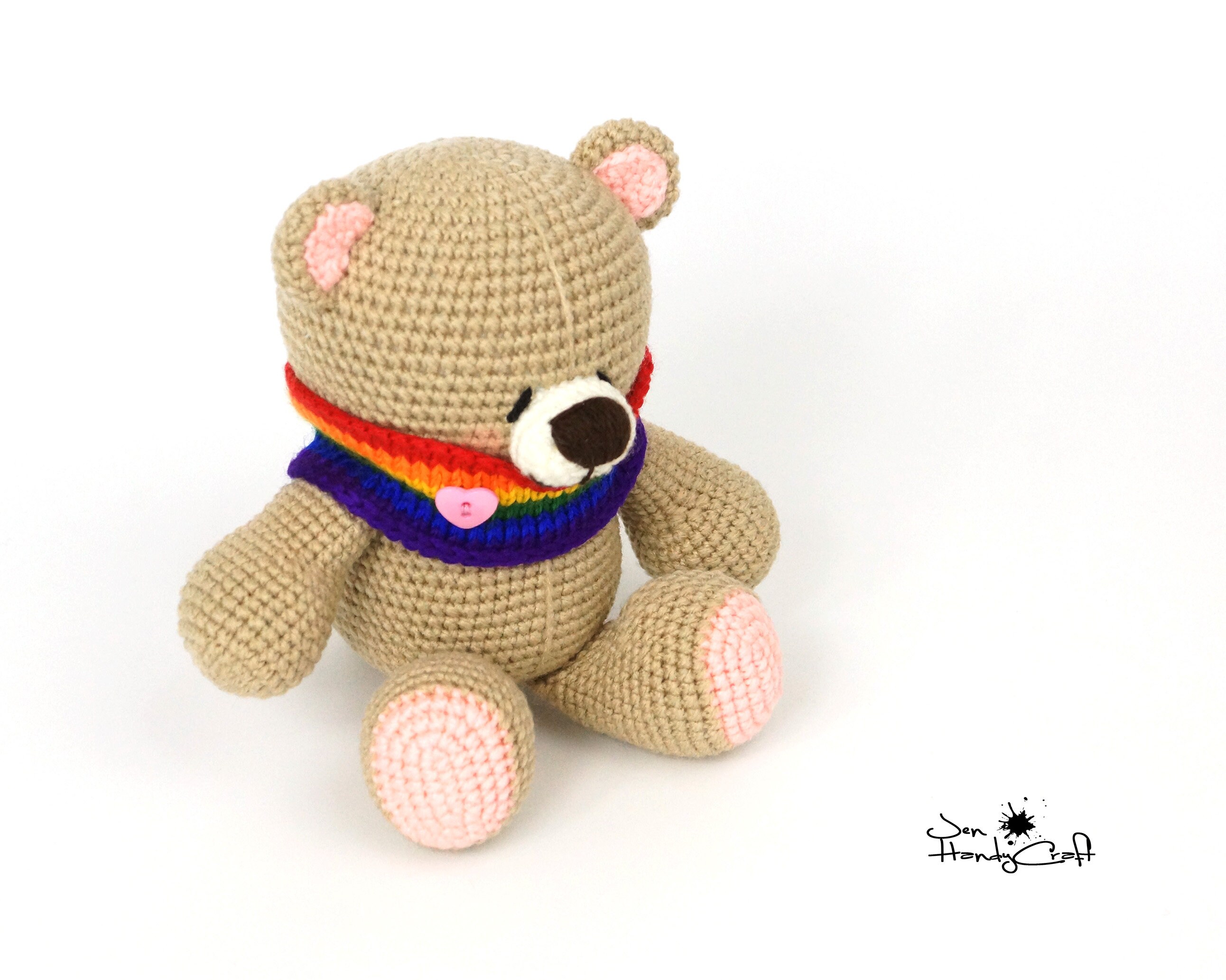 Stuffed teddy bear with LGBT Pride rainbow scarf LGBT Pride | Etsy