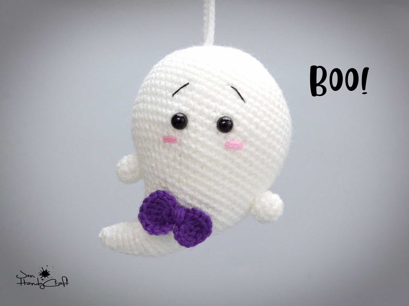 Halloween ghost ornaments Cute ghost plushie Kawaii | Etsy