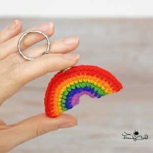 Rainbow Keychain Bright Rainbow Key Ring or Bag Charm - Etsy