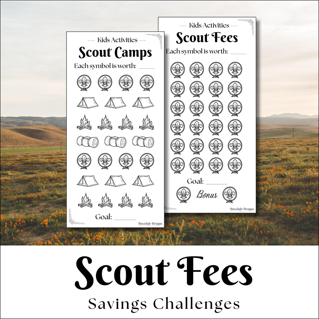 Scouts Savings Challenge Printable A6 PDF Download for Kids Activities ...