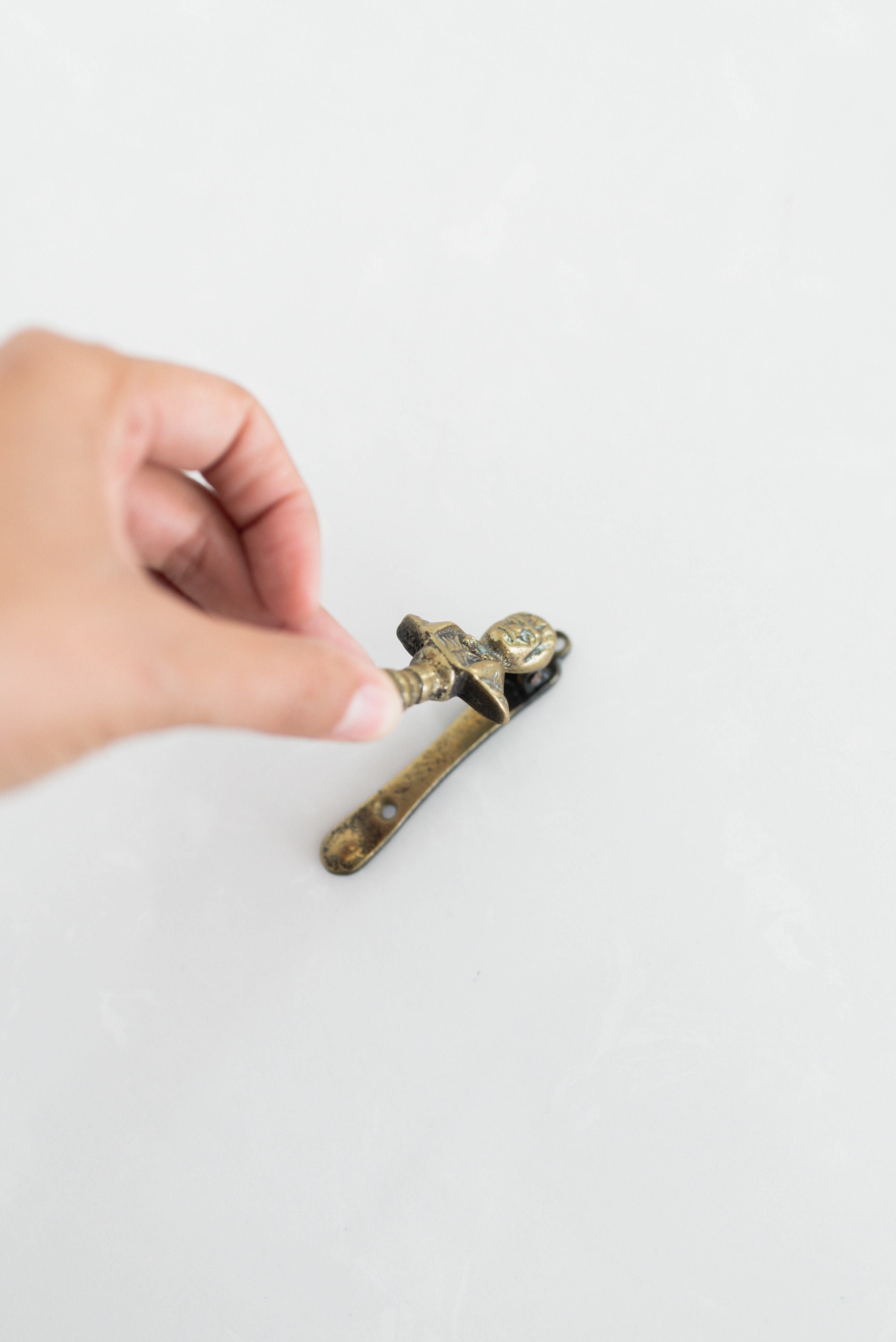 Antique Georgian Brass Male Bust Mini Door Knocker Made in - Etsy