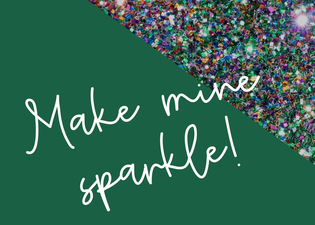 Make Mine Sparkle, ADD-ON ONLY, Add Glitter Accent to Any Doormat - Etsy