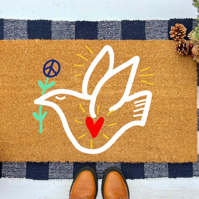 Peace Doormat - Etsy