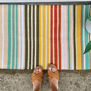 Cotton Layering Rug, Pattern Rug for Doormats, Door Mat Rug, Indoor ...