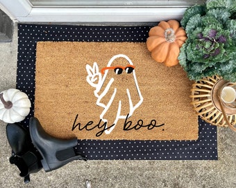 Cat Ghosts Halloween Doormatghosts Doormatcat Halloween - Etsy