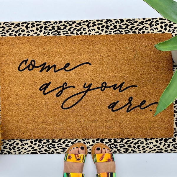 Come as You Are Doormat - Etsy