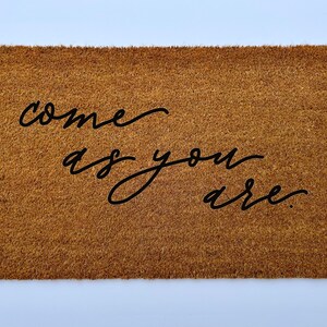Come as You Are Coir Doormat, Colorful Boho Decor for Your Front Porch ...