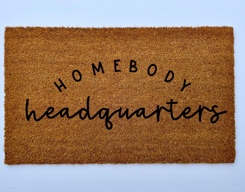 Homebody Headquarters Doormat, Introvert Welcome Mat for Cozy Front ...