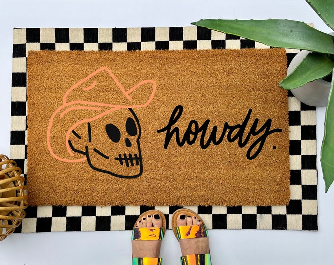 Halloween Skeleton Ouija Board Coir Door Mat, Welcome Halloween Front ...