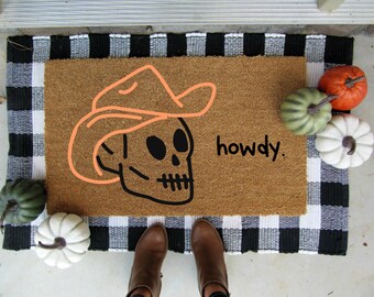Skull Welcome Mat - Etsy